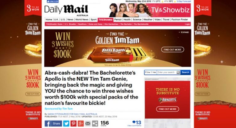 Biscuit maker and online publisher celebrate the return of the Tim Tam ...