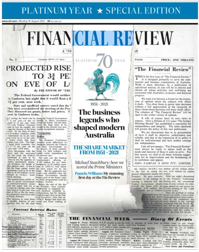 How the Australian Financial Review went from a shilling to industry staple