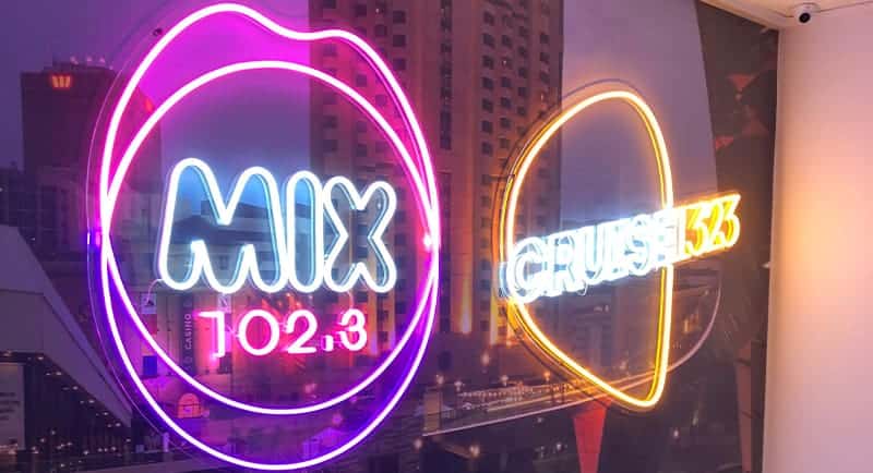 Mix102.3 behind Adelaide's gift-giving man in the white suit