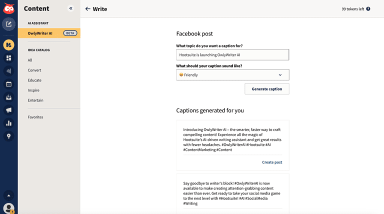 Hootsuite announces the launch of OwlyWriter AI