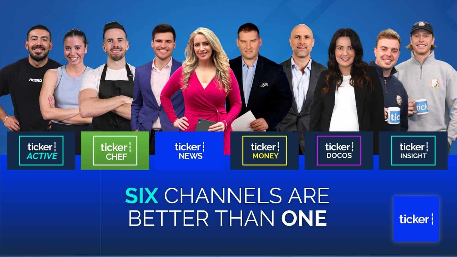 Ticker launches five new FAST channels with new programs