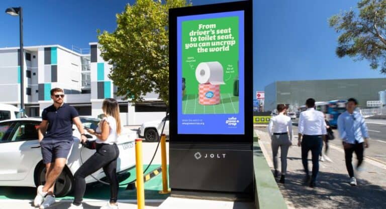 JOLT partners Who Gives A Crap for DOOH campaign