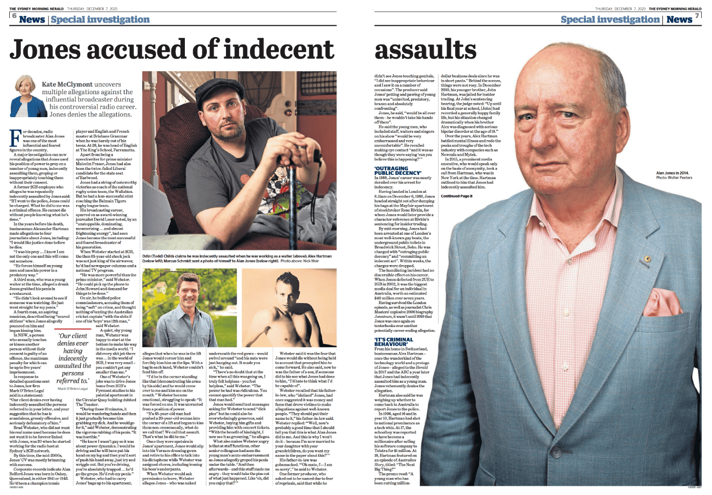 Former 2GB broadcaster Alan Jones denies multiple allegations