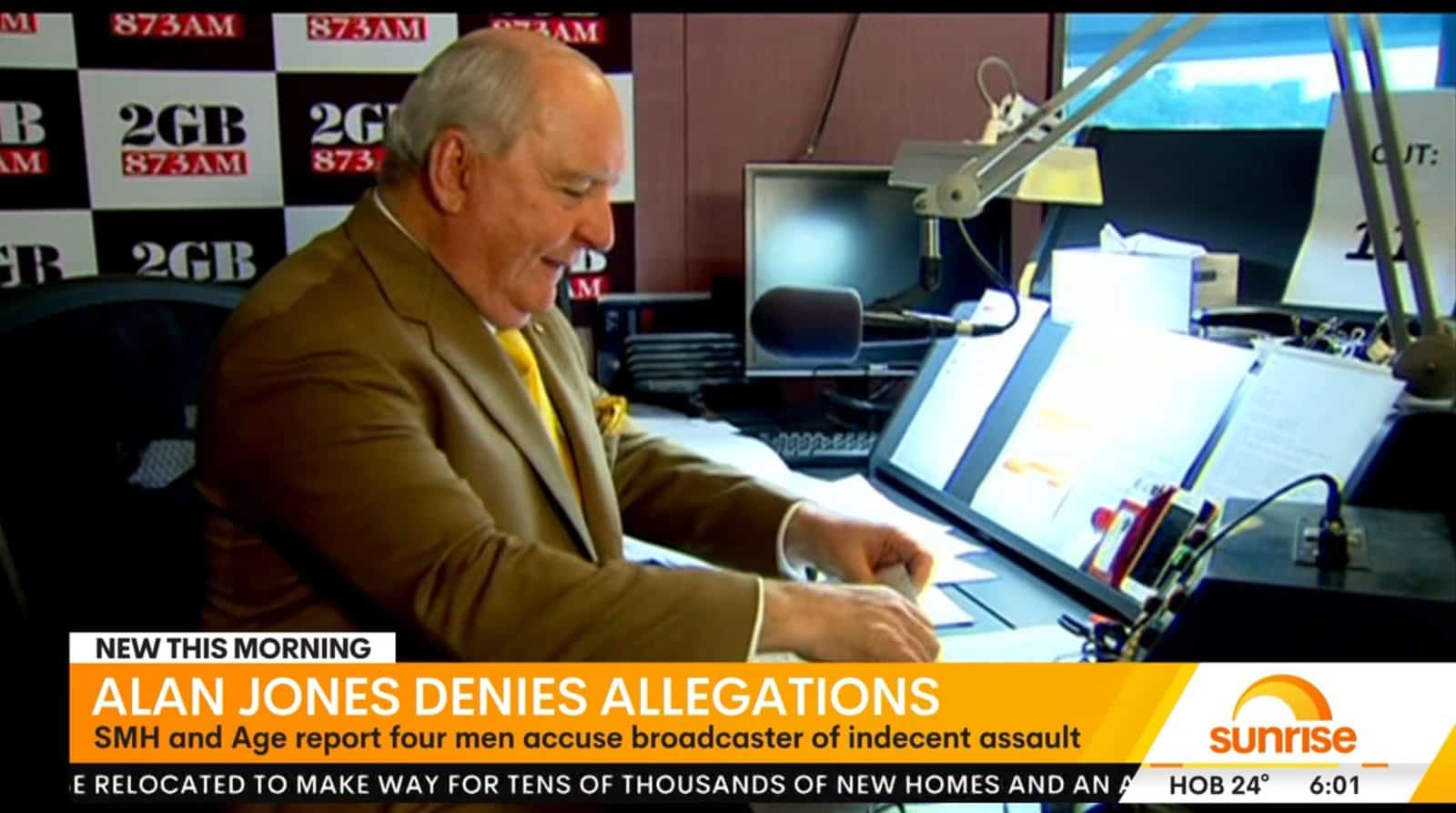 Former 2GB broadcaster Alan Jones denies multiple allegations