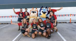 For real life! Behind Hammerbarn and Bluey's Bunnings takeover