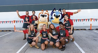 For real life! Behind Hammerbarn and Bluey's Bunnings takeover