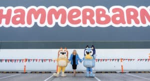 For real life! Behind Hammerbarn and Bluey's Bunnings takeover