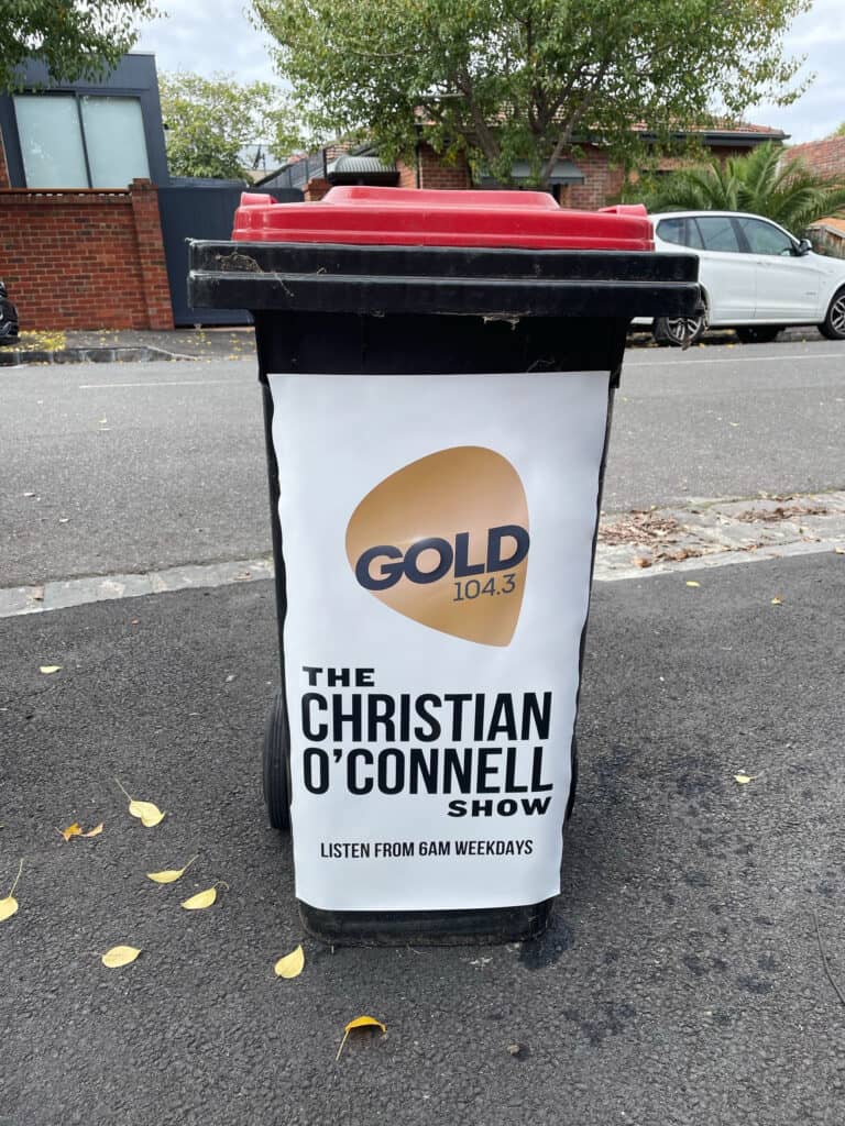 Christian O’Connell Show turns bin night into billboards