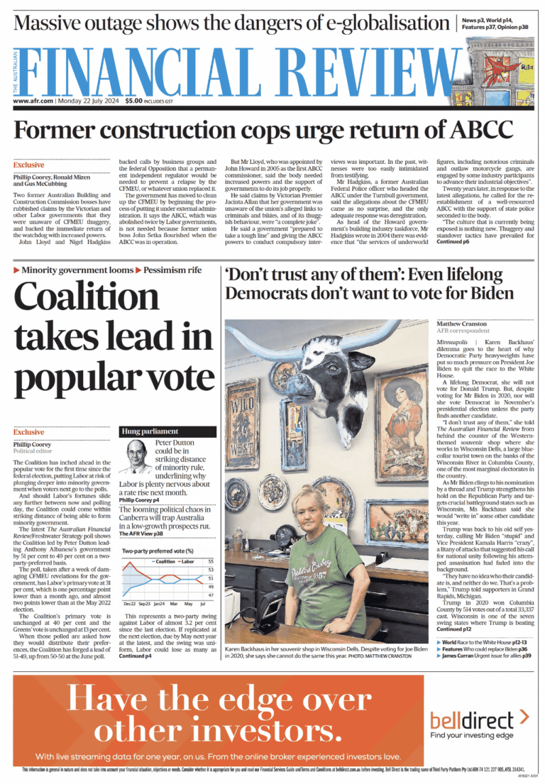 The AFR overhaul: Michael Stutchbury out, James Chessell in