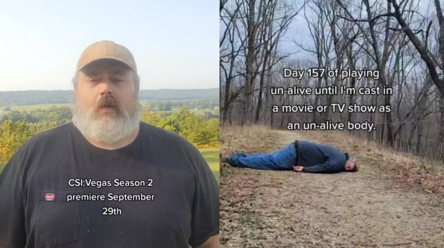 Man who plays dead on TikTok lands role as dead person on CSI: Vegas